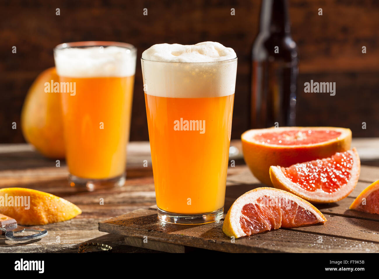 Sour Grapefruit Craft Beer Ready to Drink Stock Photo - Alamy
