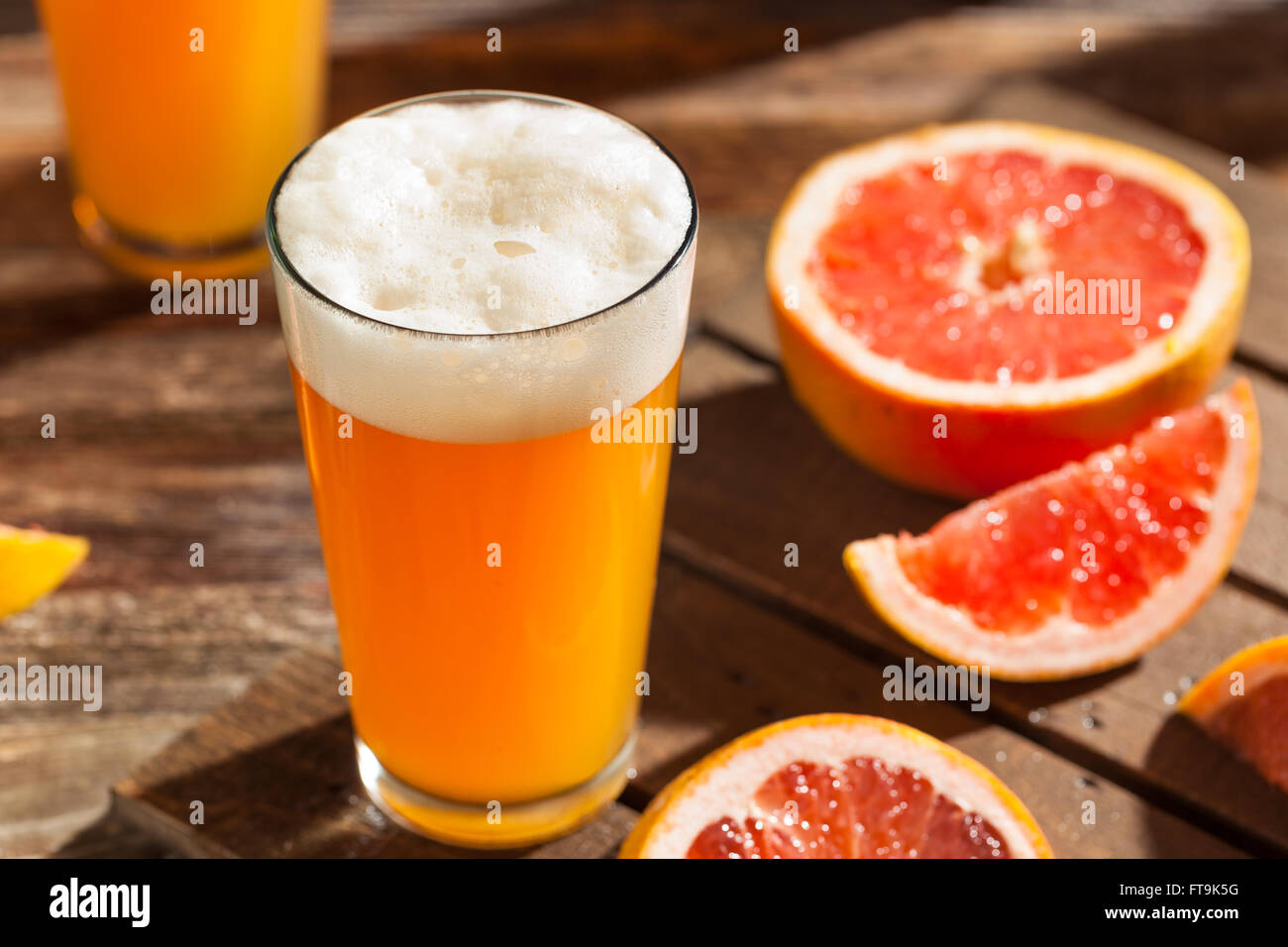 Sour Grapefruit Craft Beer Ready to Drink Stock Photo - Alamy