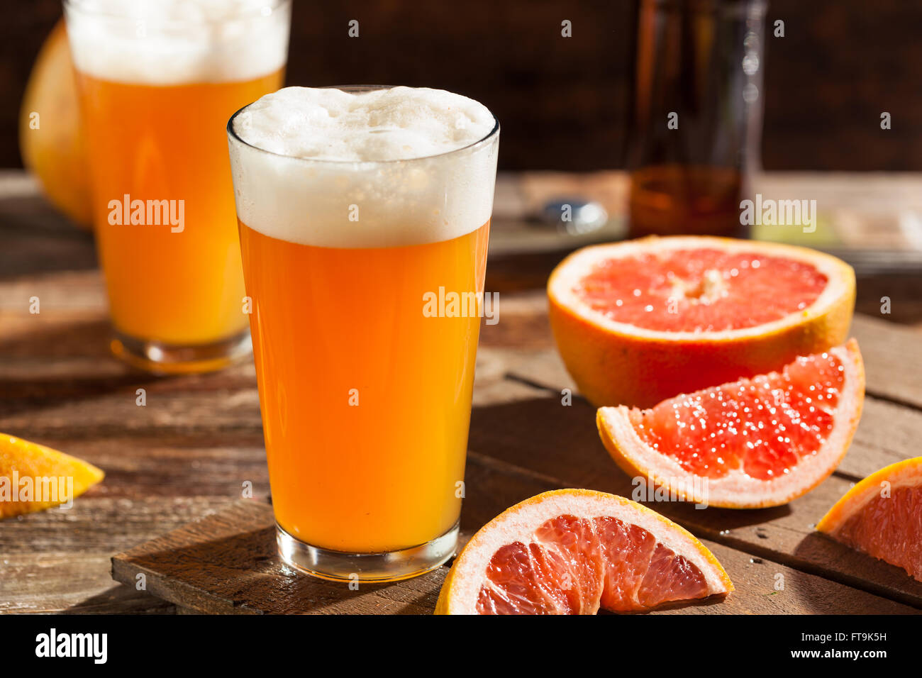 Sour Grapefruit Craft Beer Ready to Drink Stock Photo - Alamy