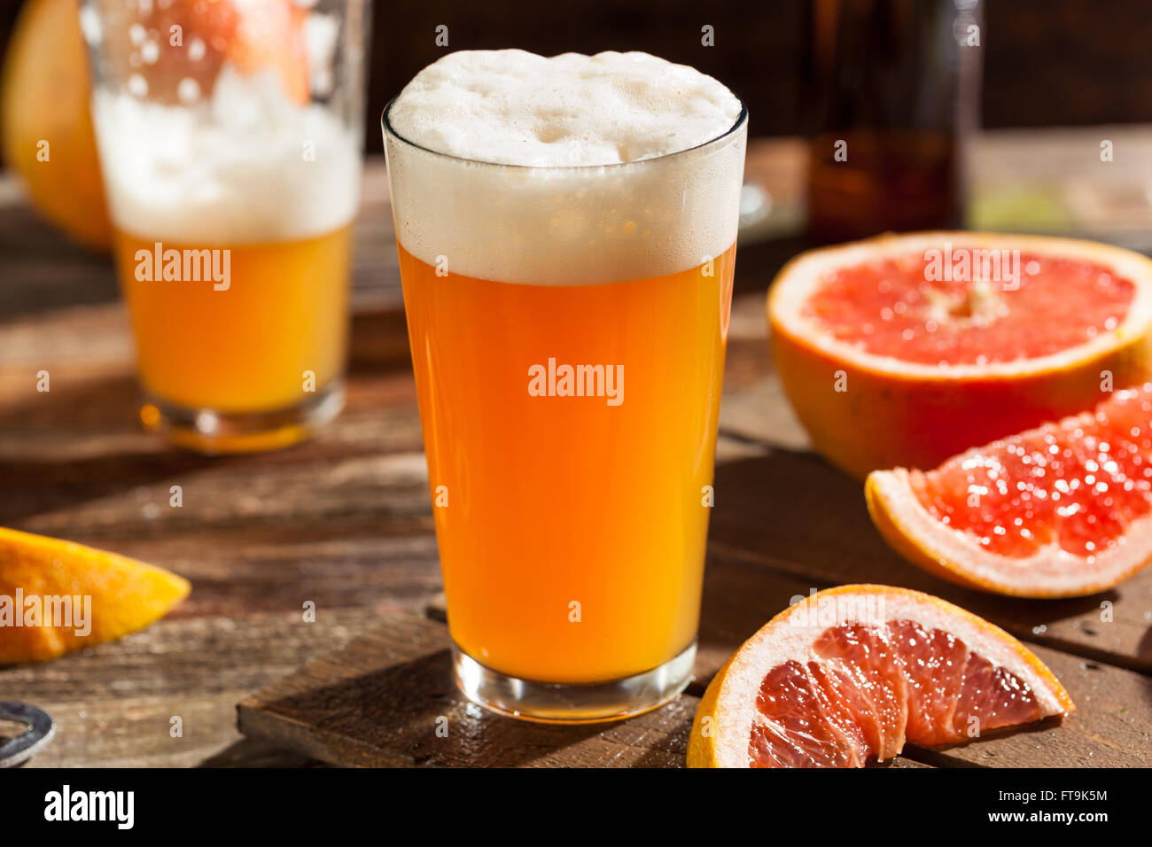 Sour Grapefruit Craft Beer Ready to Drink Stock Photo - Alamy
