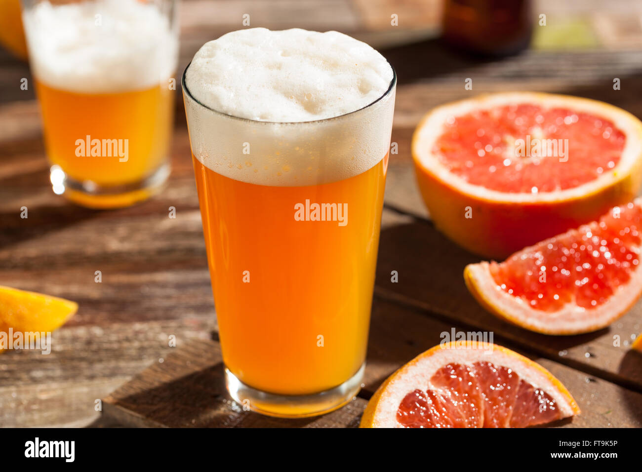 Sour Grapefruit Craft Beer Ready to Drink Stock Photo - Alamy