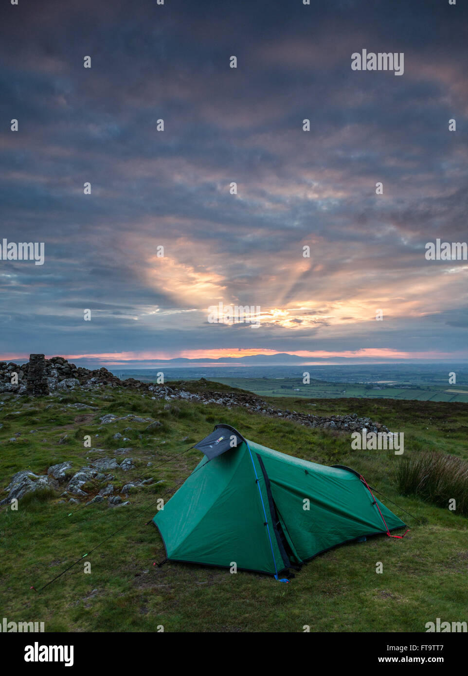 Wildcamping on the summit of Binsey, which is a fell in the Northern ...