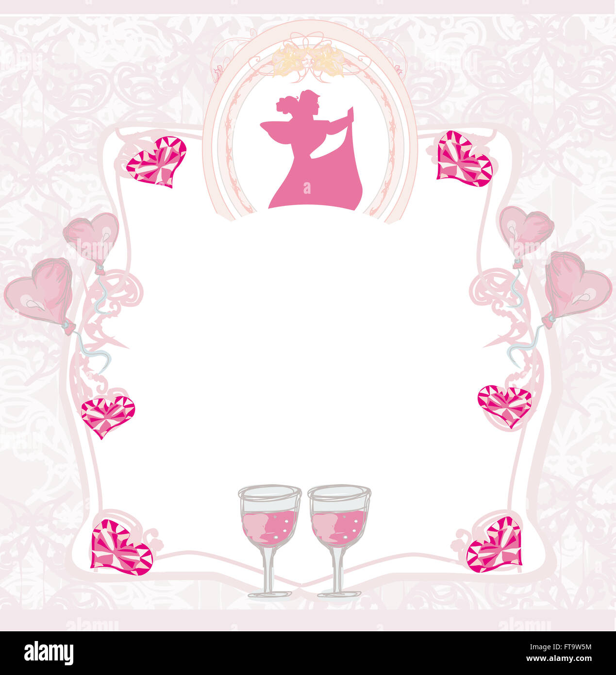 pink invitation to the prom dance Stock Photo - Alamy