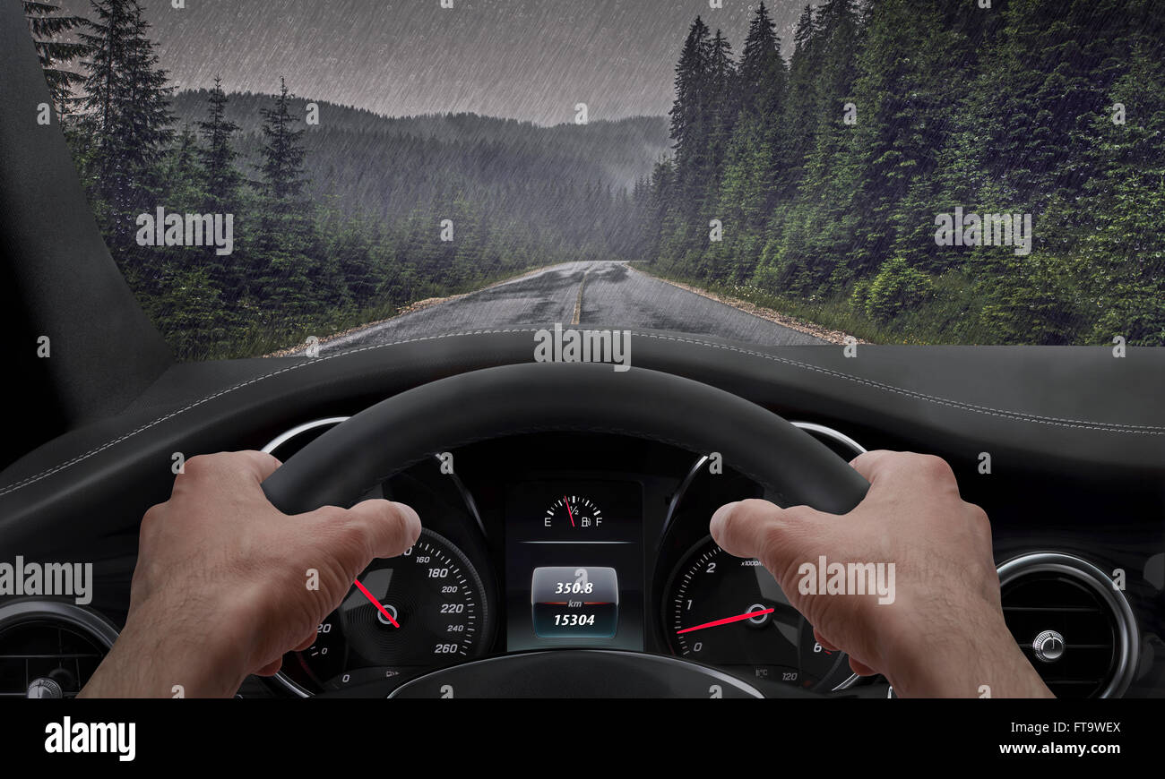 Rainy drive hi-res stock photography and images - Alamy