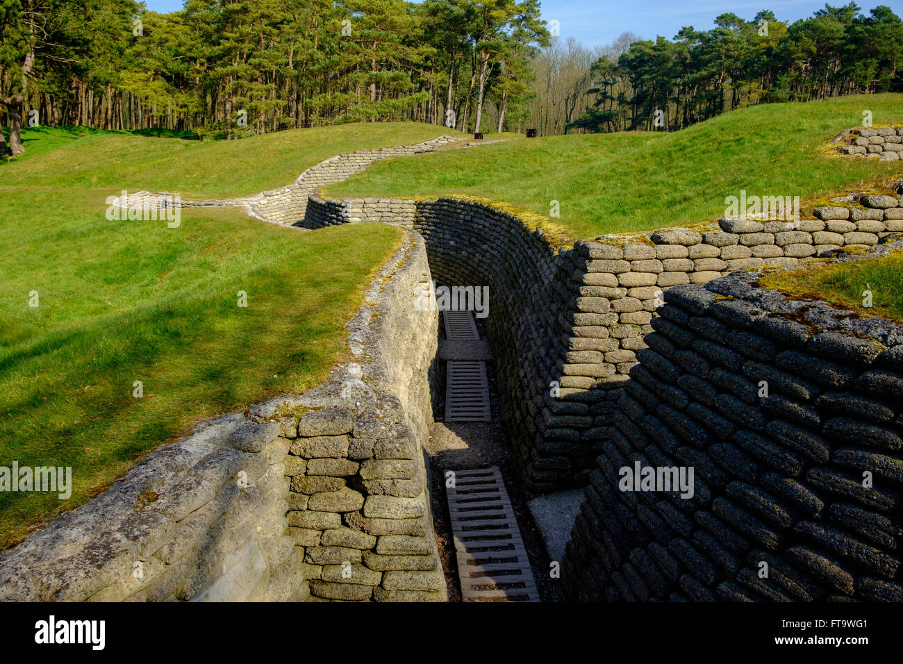 Restored World War I trenches at Vimy Ridge, France, Europe Stock Photo ...