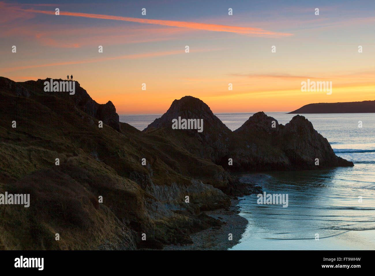 Three Cliffs Bay, Gower, Wales, U.K Stock Photo - Alamy