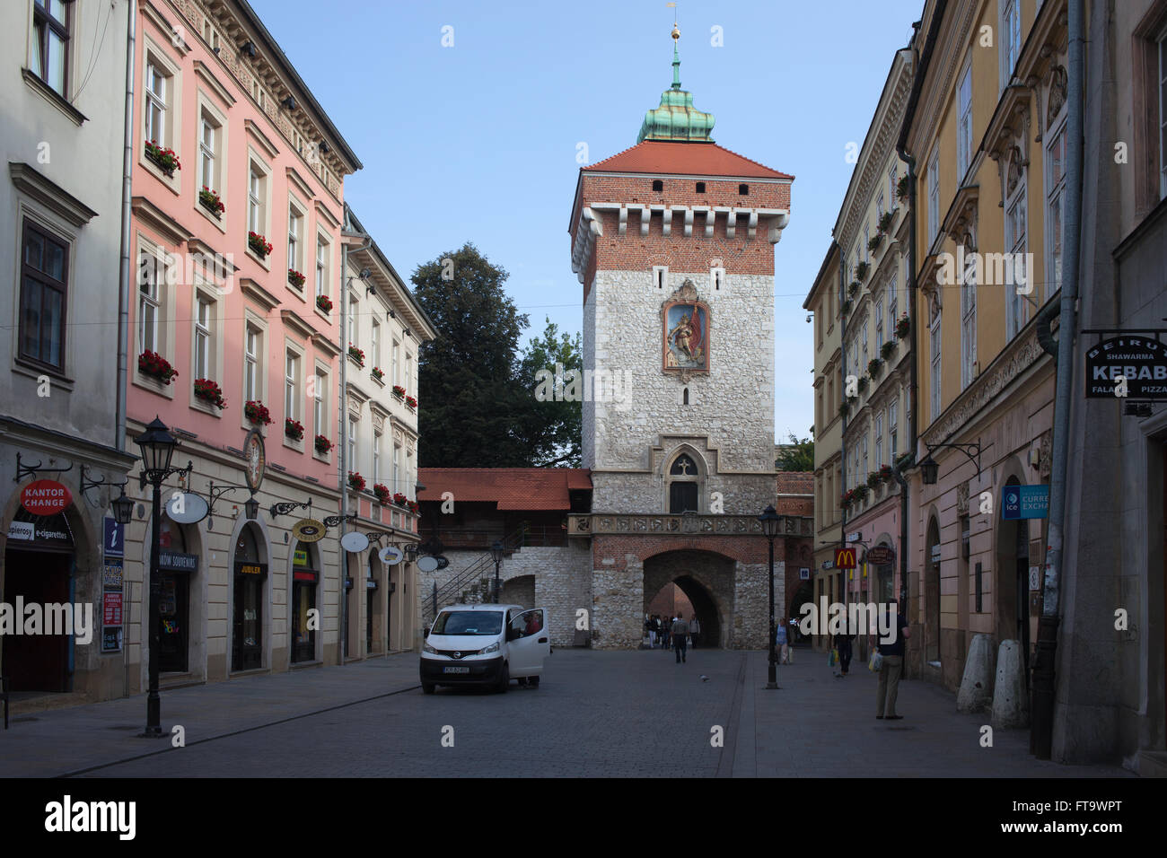 St Florian Gate (Brama Florianska) and Florianska Street, Gothic ...
