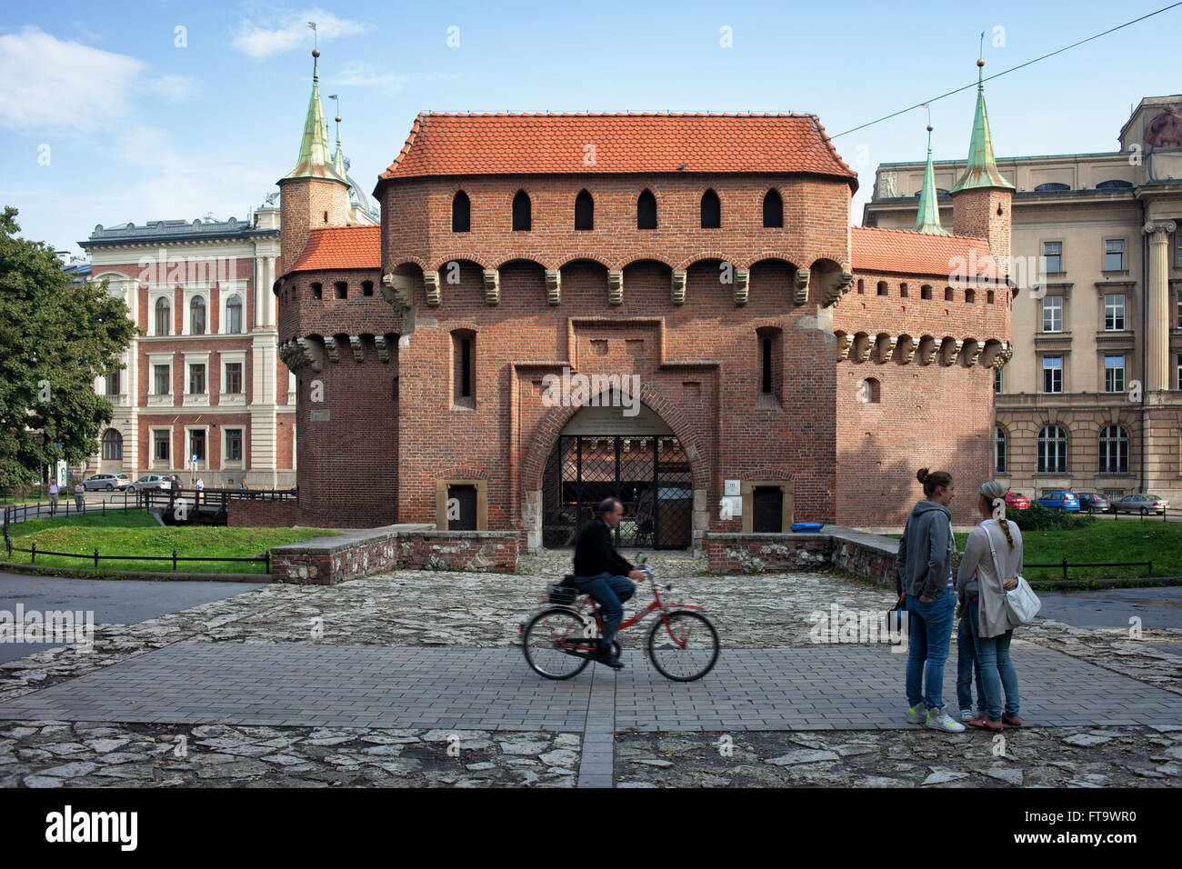 Poland, Krakow (Cracow), Barbican, Barbakan fortification, medieval ...