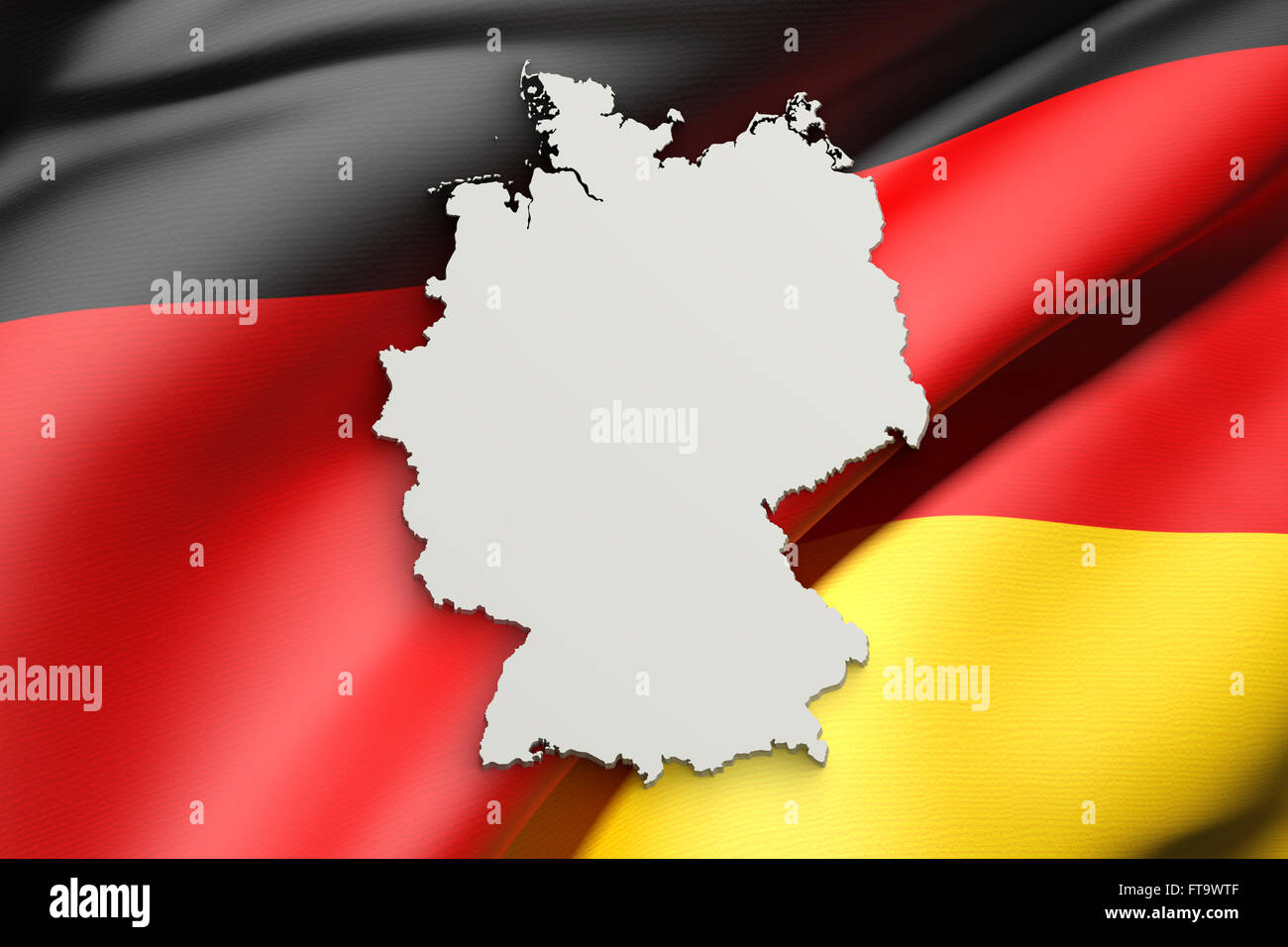 3d rendering of Germany map and flag on background Stock Photo - Alamy