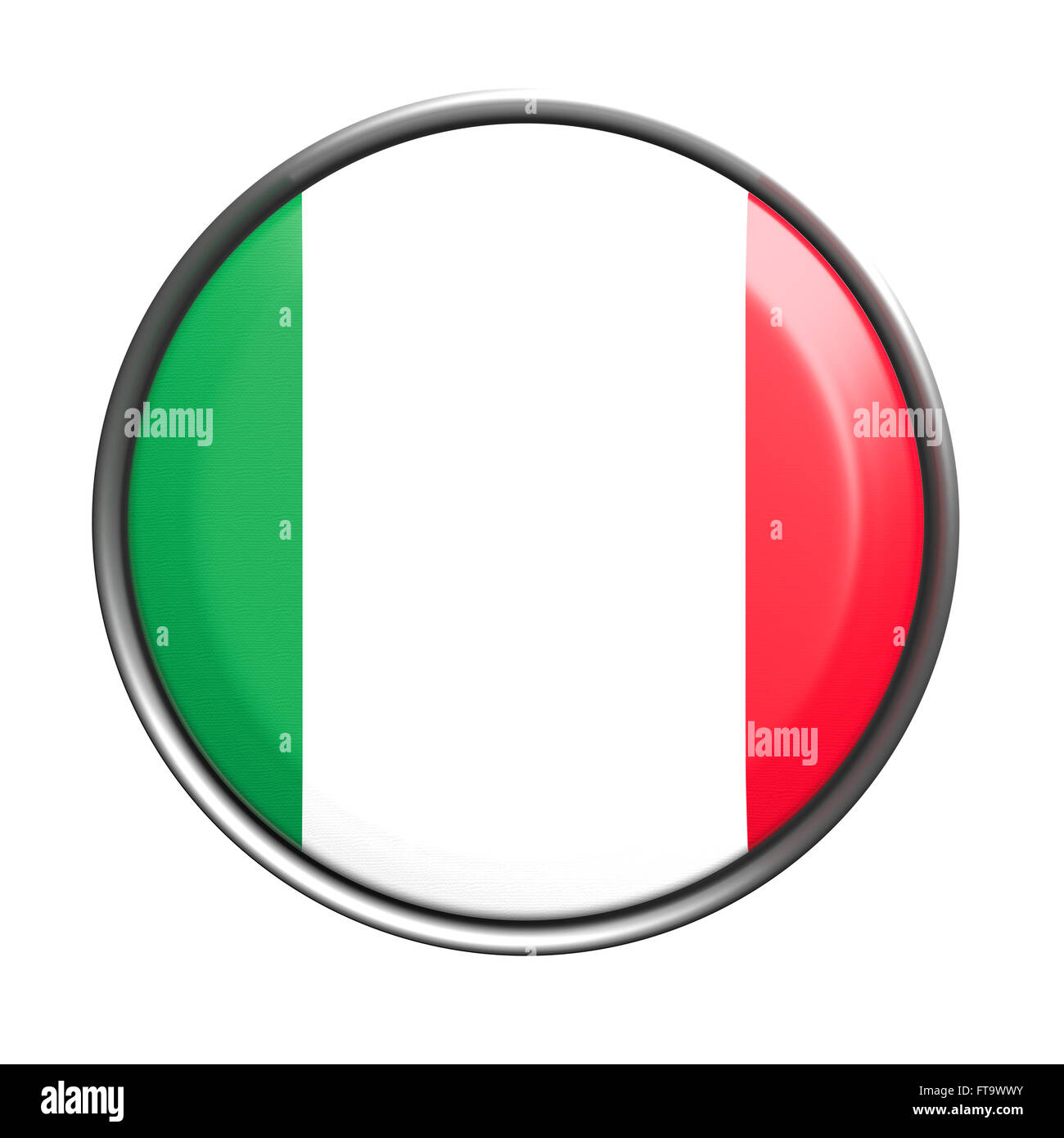 3d rendering of Italy button on white background Stock Photo - Alamy