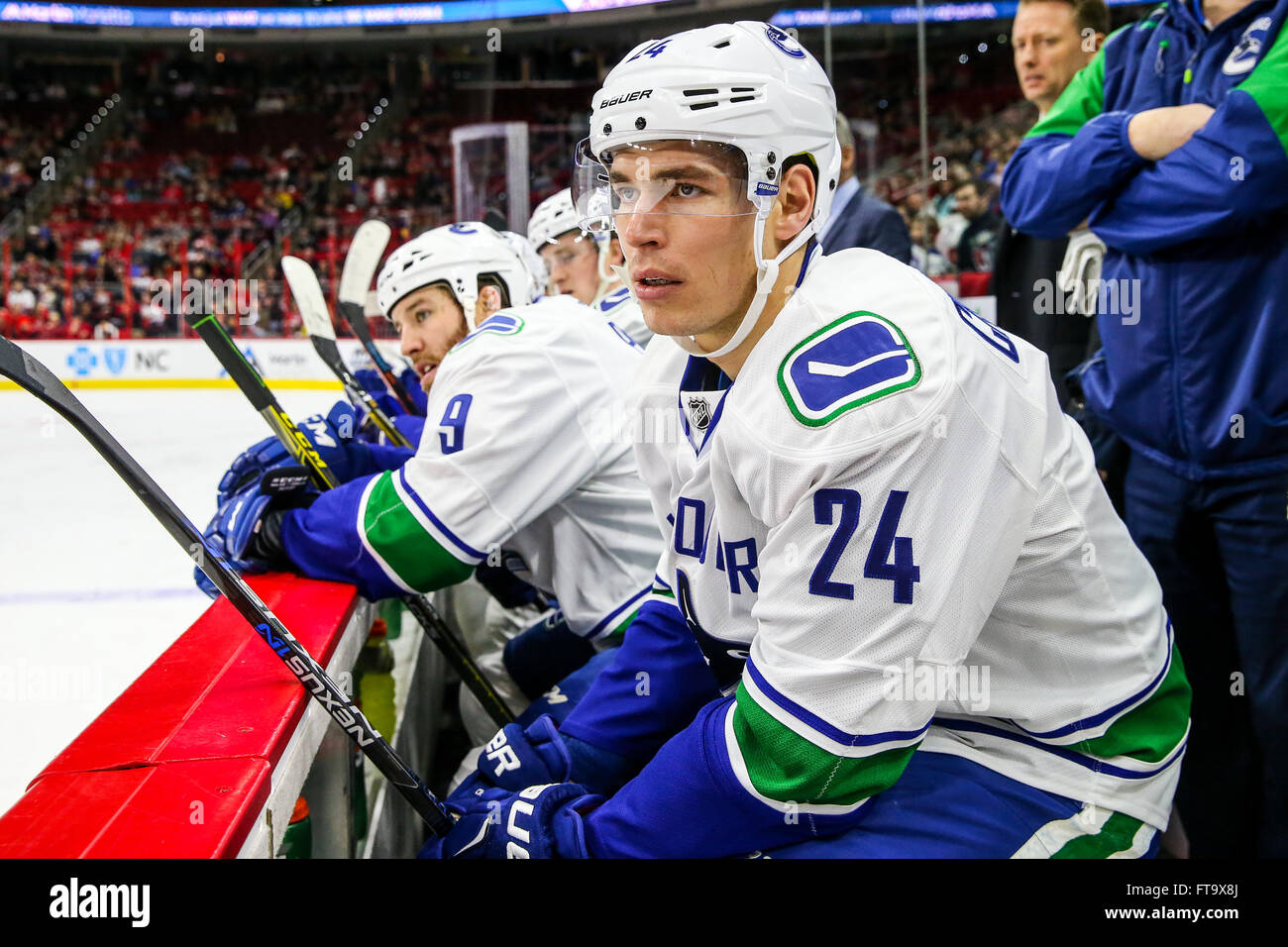 Vancouver Canucks right wing Adam Cracknell (24) during the NHL game ...