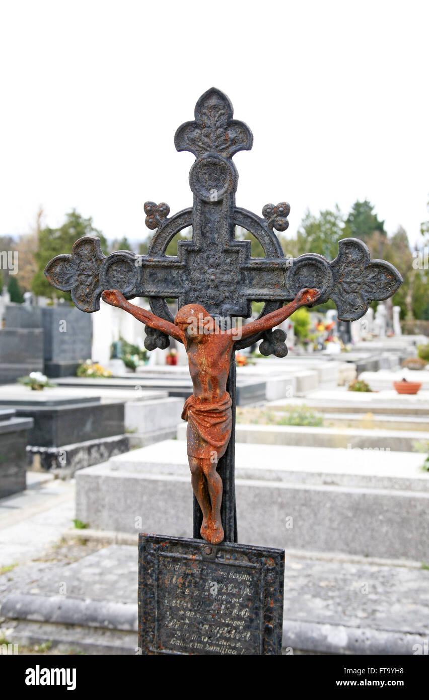 Crucifix,Jesus,Zagreb's cemetery Mirogoj,Eeaster,1 Stock Photo - Alamy