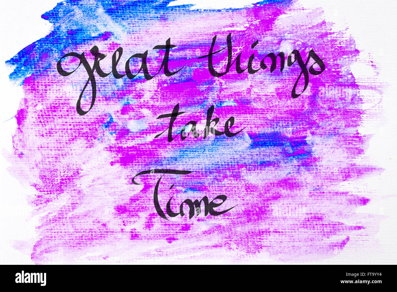 Inspirational abstract water color textured background, Great Things ...
