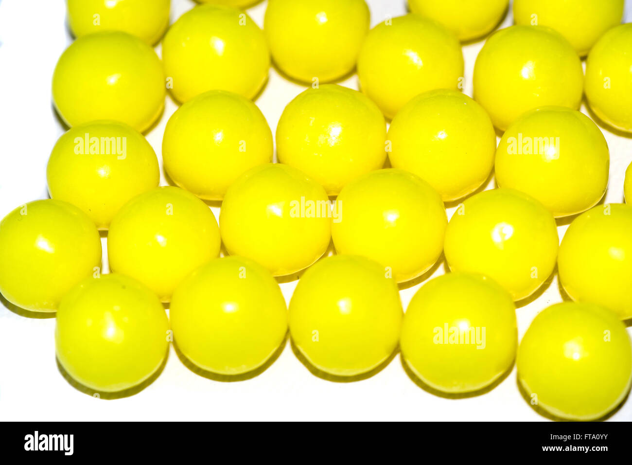 pill yellow medicine vitamin capsule chemistry grain Stock Photo - Alamy