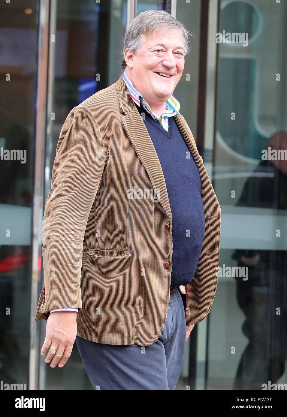 Stephen Fry outside ITV Studios Featuring: Stephen Fry Where: London ...