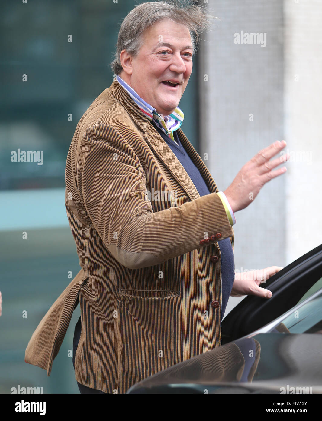 Stephen Fry outside ITV Studios Featuring: Stephen Fry Where: London ...