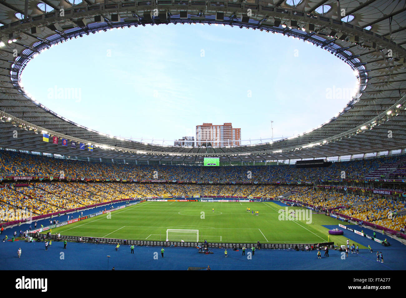 KYIV, UKRAINE - JUNE 11, 2012: Panoramic view of Olympic stadium (NSC ...