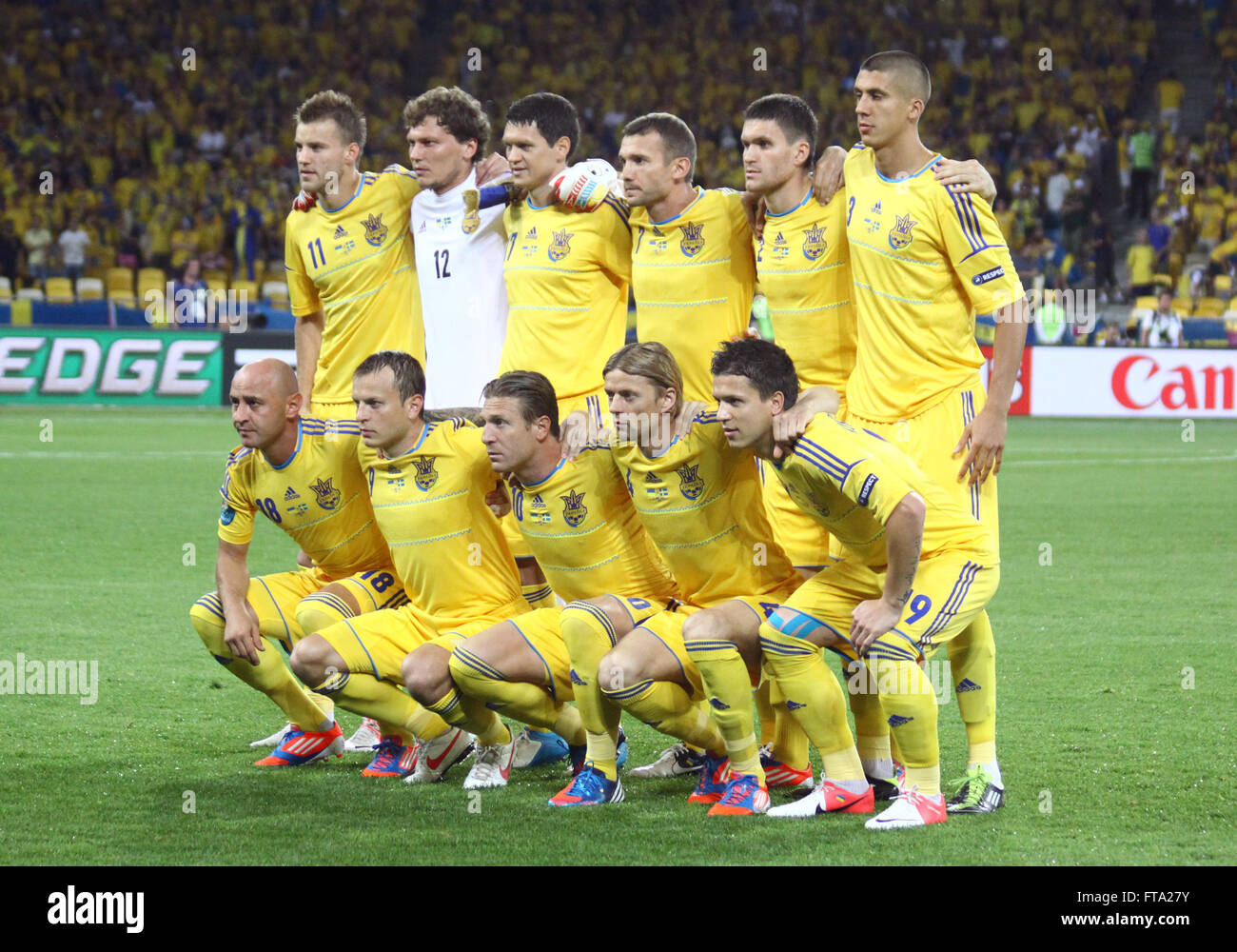 Ukraine national football team pose for a group photo before UEFA EURO ...
