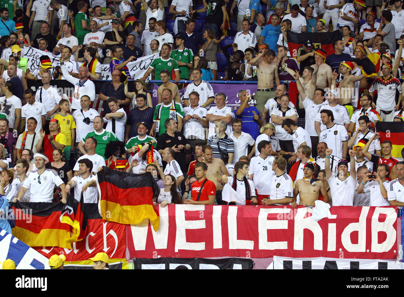German fans show their support hi-res stock photography and images - Alamy