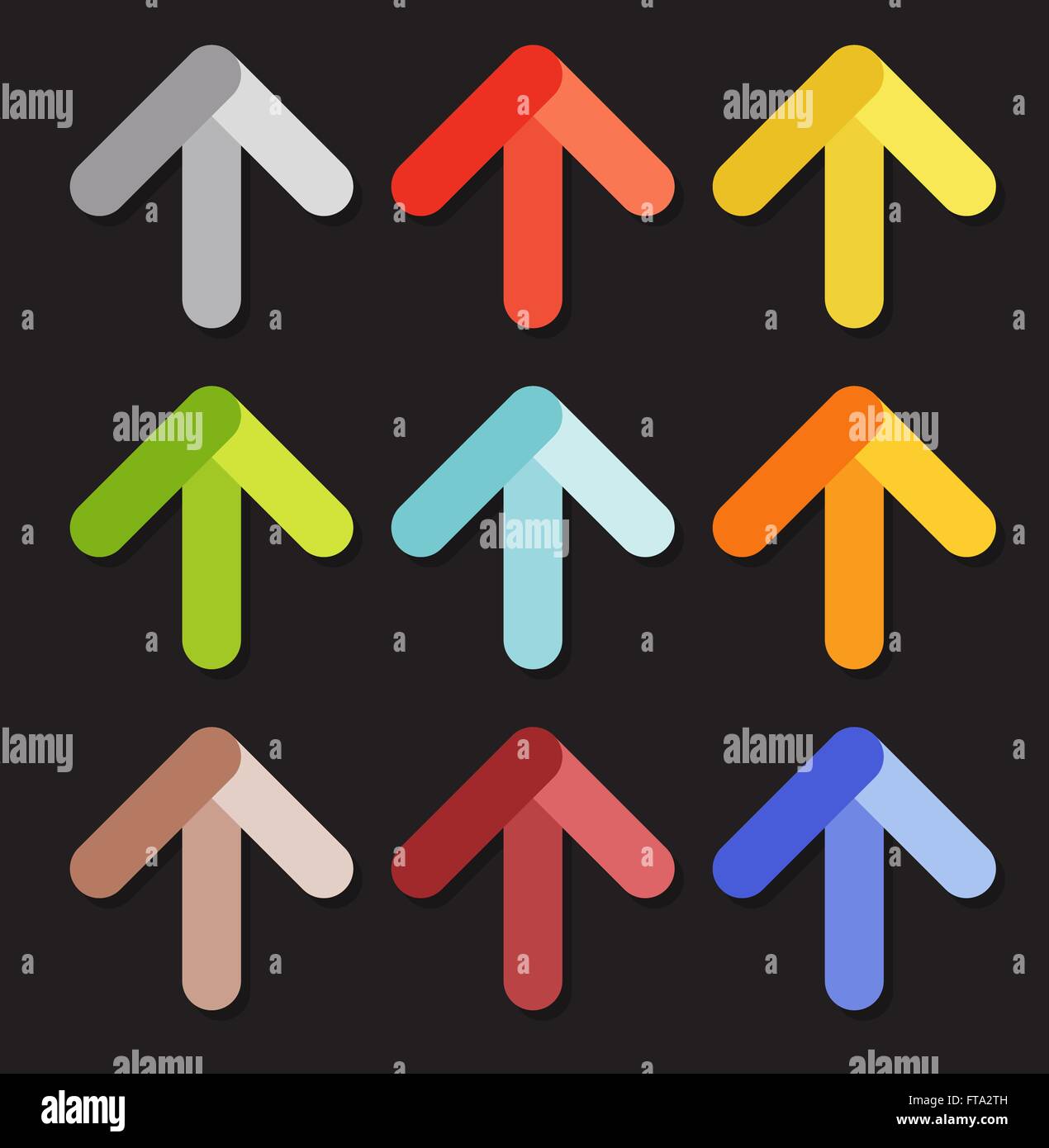 Abstract Vector Arrow Icon Template. Vector Illustration of Curs Stock ...