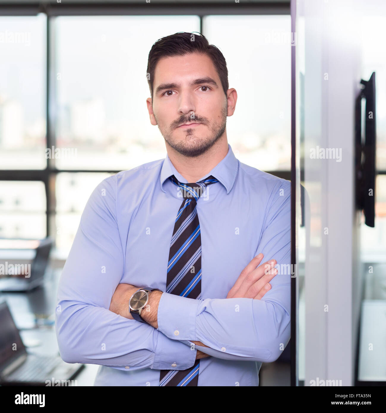 Team leader or business owner in office Stock Photo - Alamy