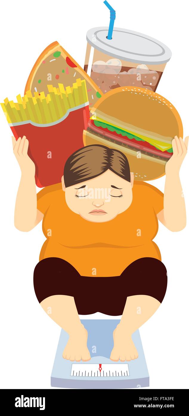 Cartoon overweight woman hi-res stock photography and images - Alamy