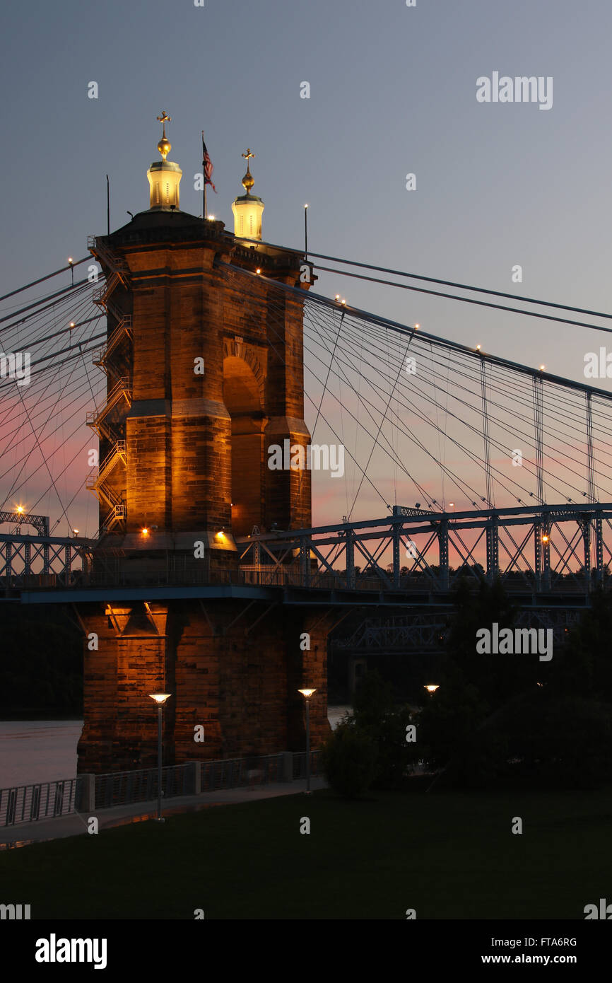 John a roebling suspension bridge hi-res stock photography and images ...