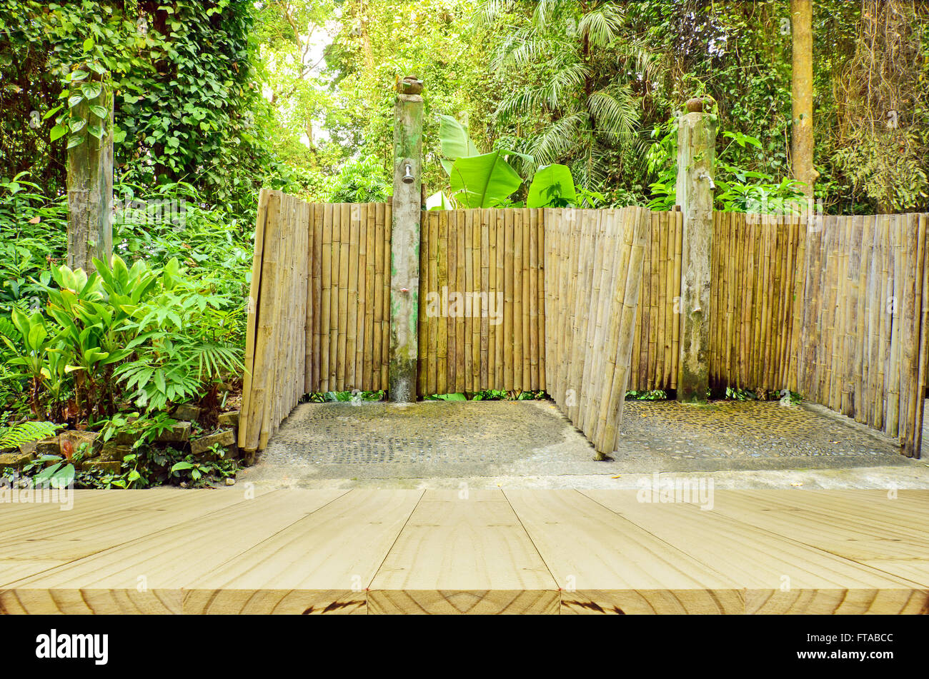 Outdoor Shower background Stock Photo - Alamy