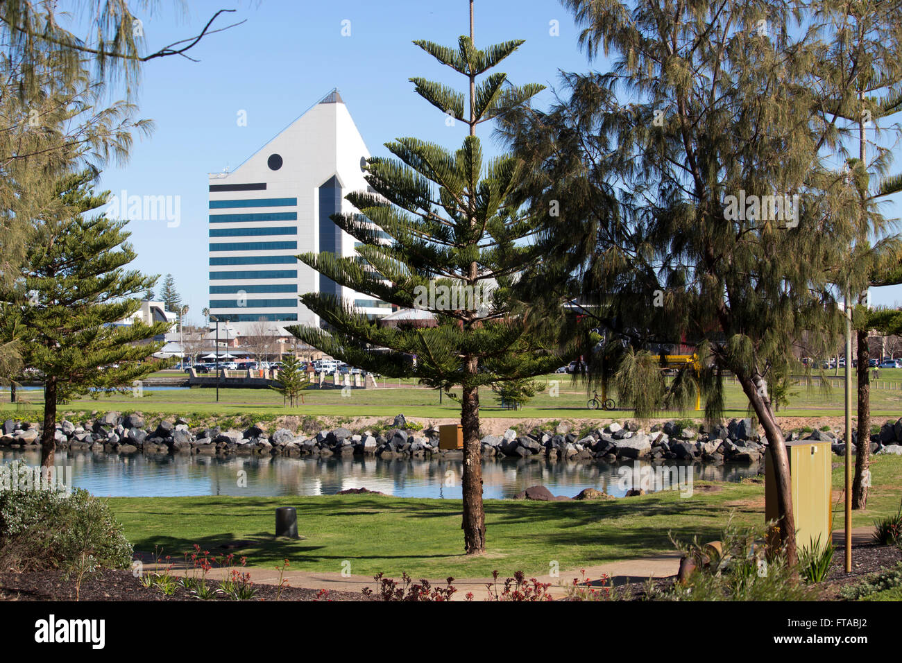 Scenic view of Bunbury City skyline Western Australia looking across ...
