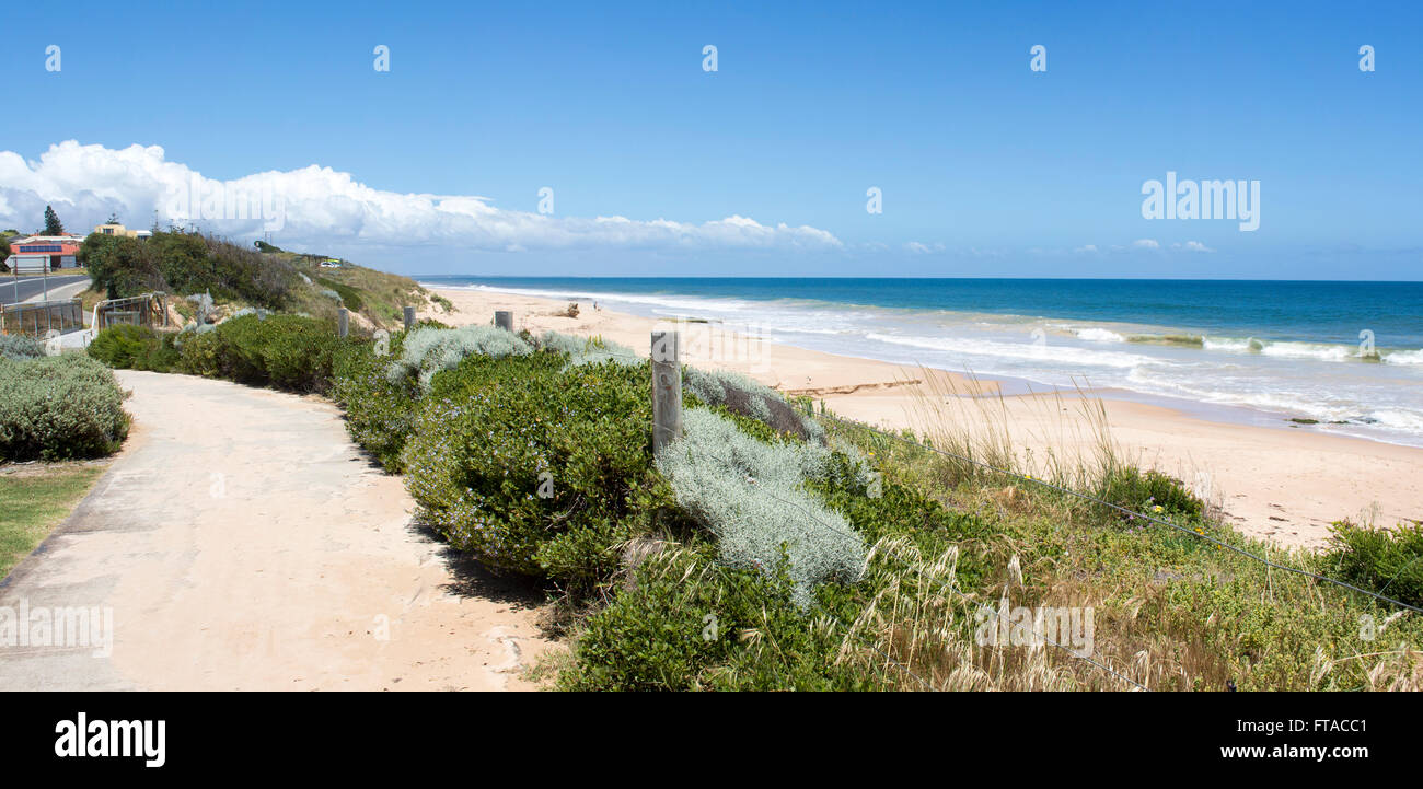 Ocean Beach Bunbury Western Australia from the cycleway with dune ...