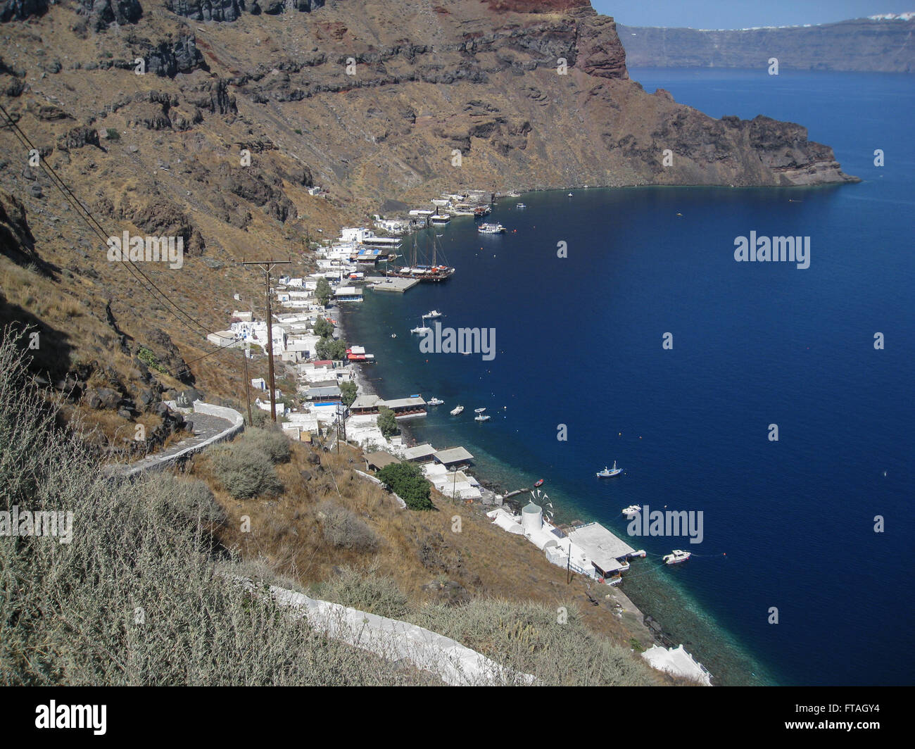 Santorini Greek Islands Thirasia Stock Photo - Alamy