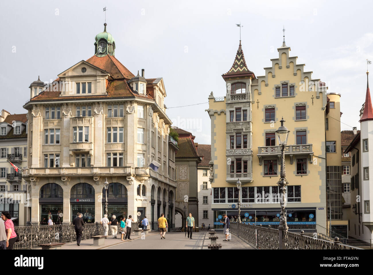 Typical Street Lucerne, Switzerland Stock Photo - Alamy
