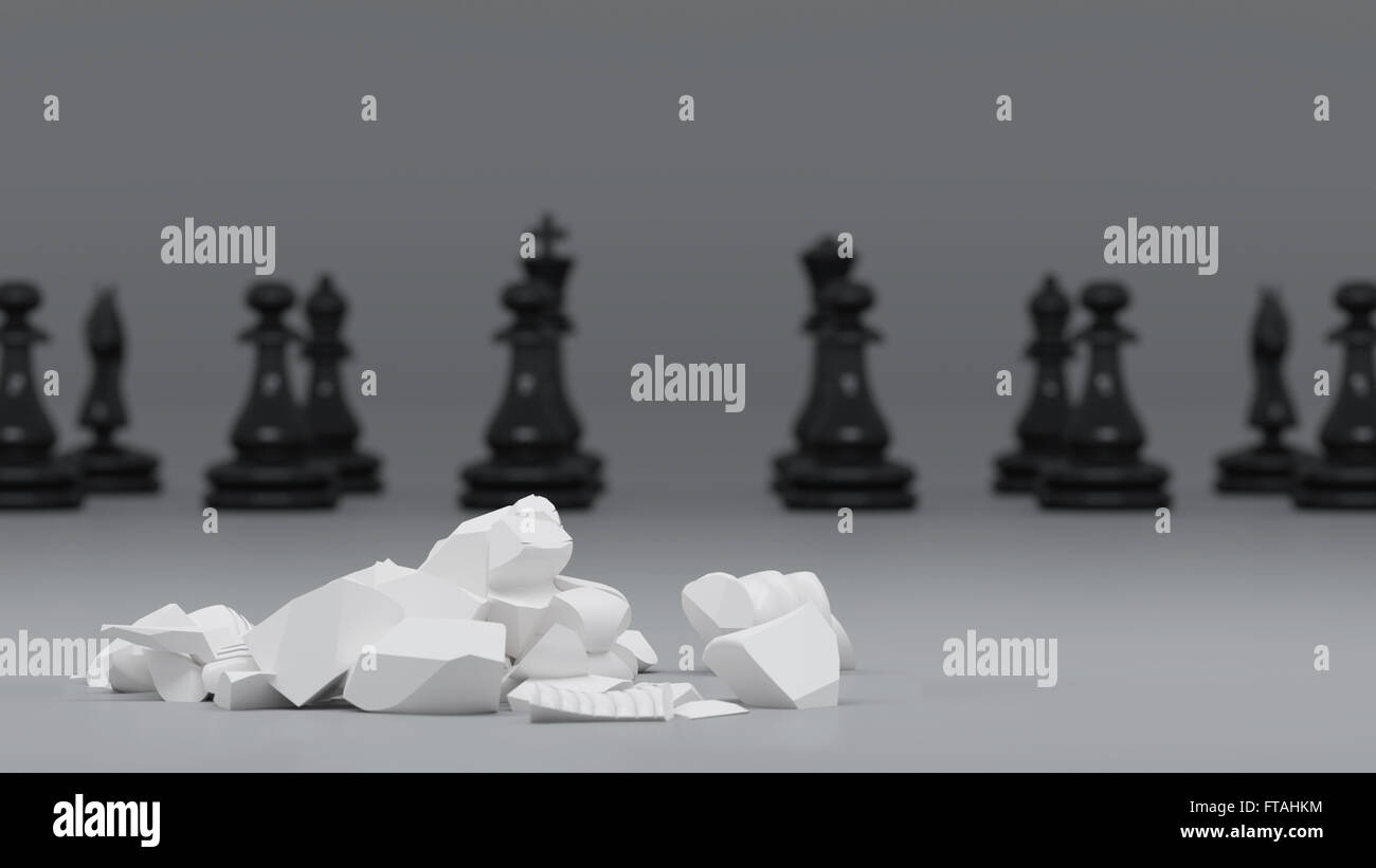 the queen lost in the chess game,surrounded and desperate Stock Photo ...