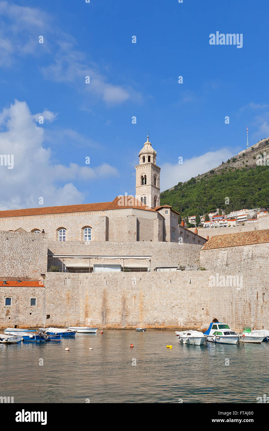 View of fortified Dominican Monastery (founded in 1315) from Old Port ...