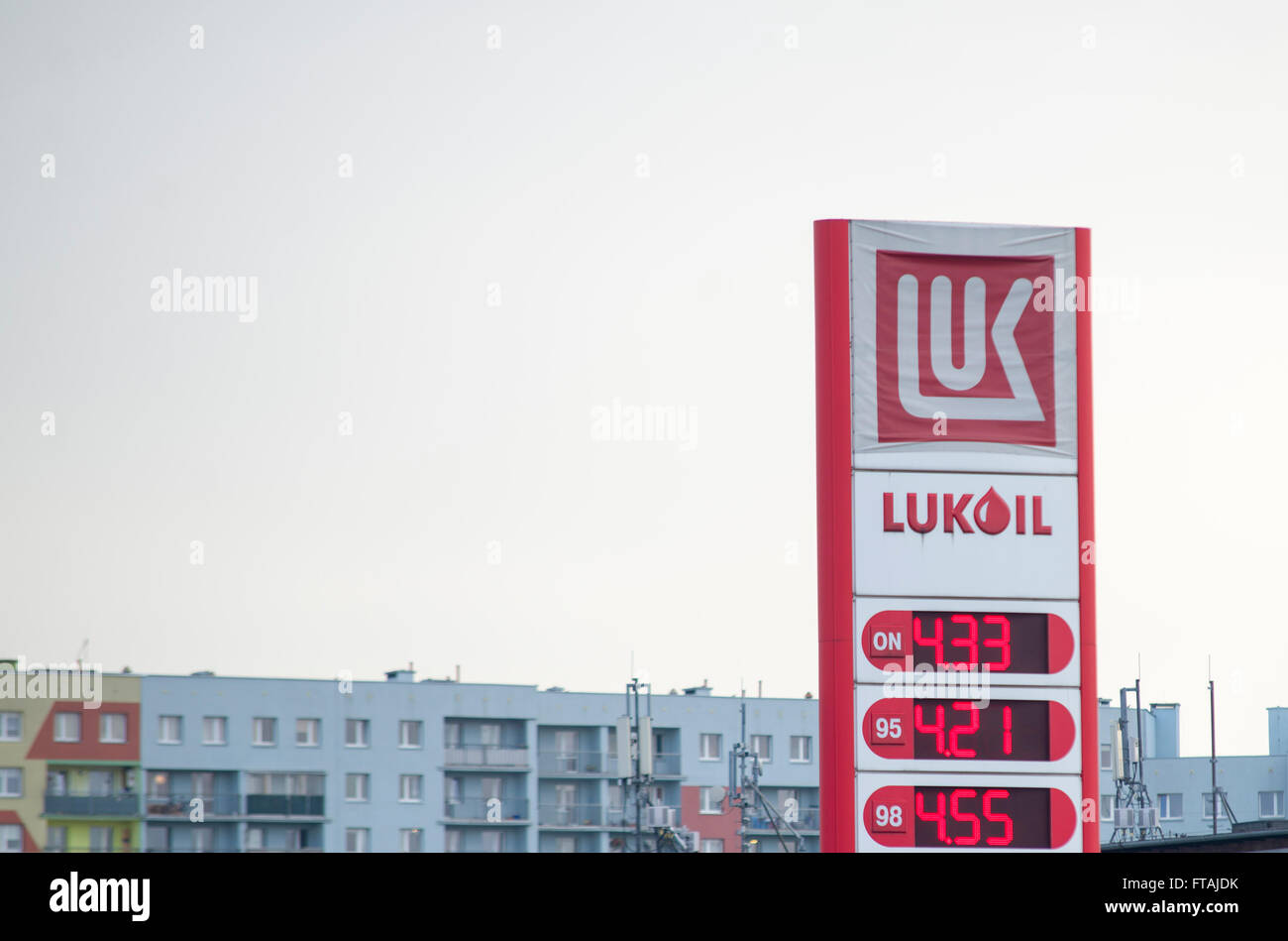 January 15, 2016 - Wroclaw: The logo of the brand "Luk Oil"January 15 ...