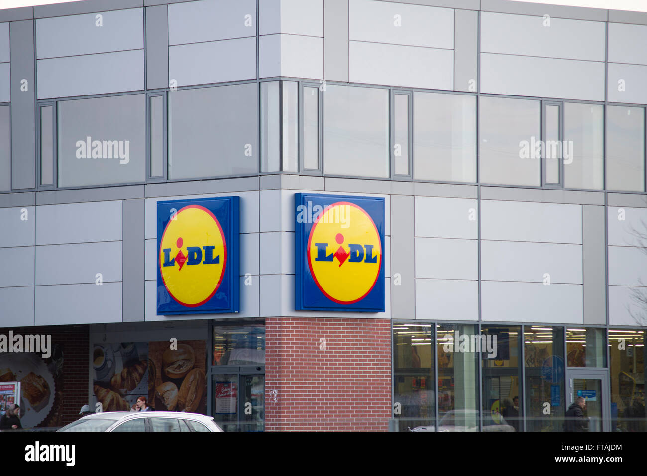 January 15, 2016 - Wroclaw: The logo of the brand "Lidl". January 15 ...
