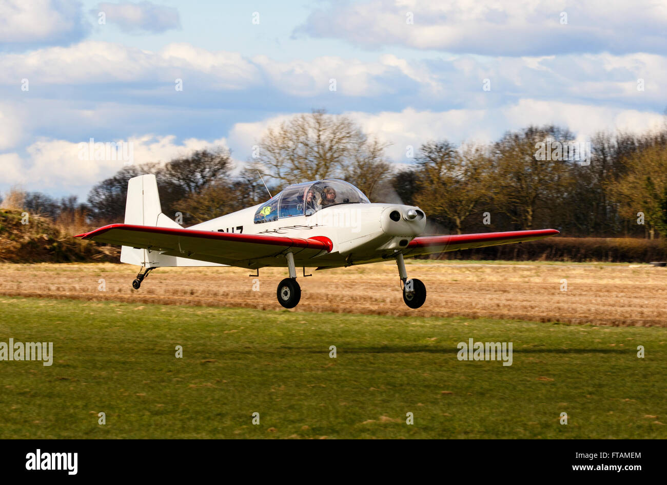 Druine (Rollason) D.62 Condor G-ARHC in flight taking-off from ...