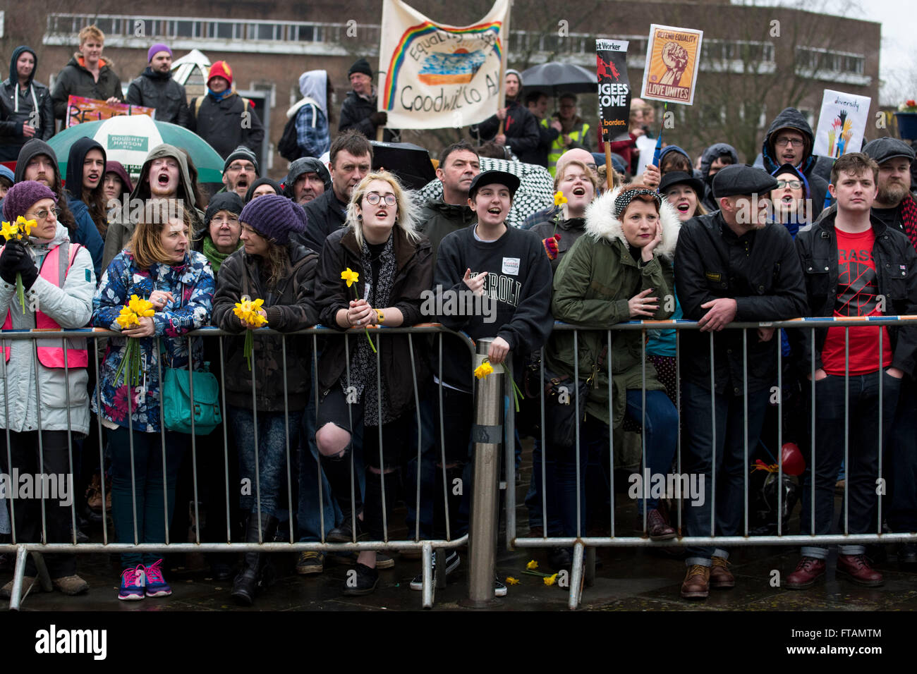 National Front members attend a White Pride rally in Castle Square ...