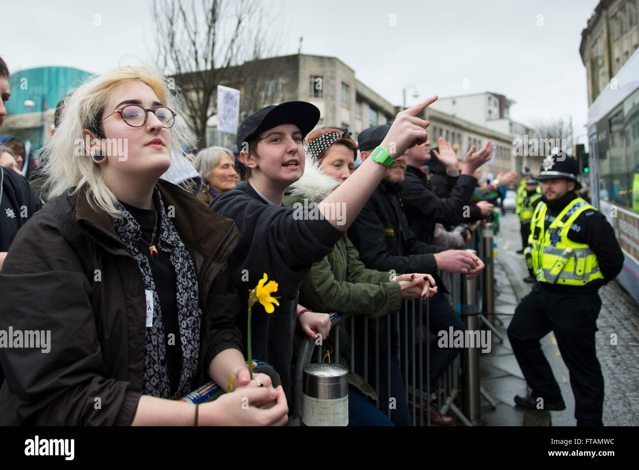 National Front members attend a White Pride rally in Castle Square ...