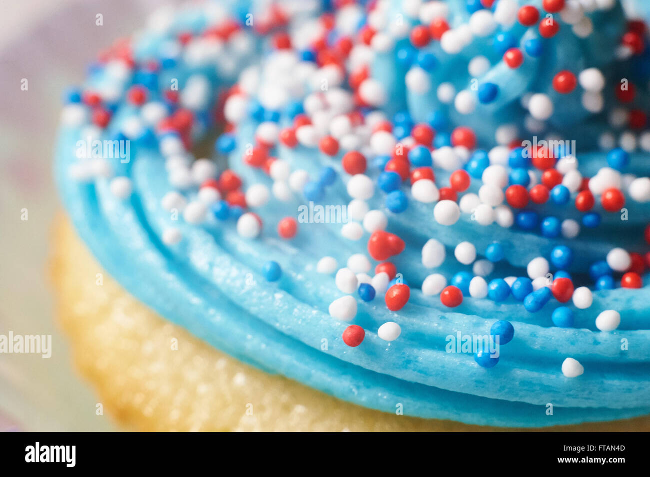 Homemade decorated vanilla cupcake for birthday or wedding party ...