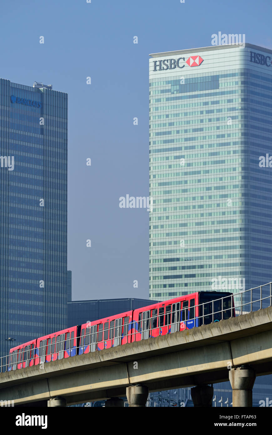 Docklands Light Railway, Canary Wharf, London E14, United Kingdom Stock ...