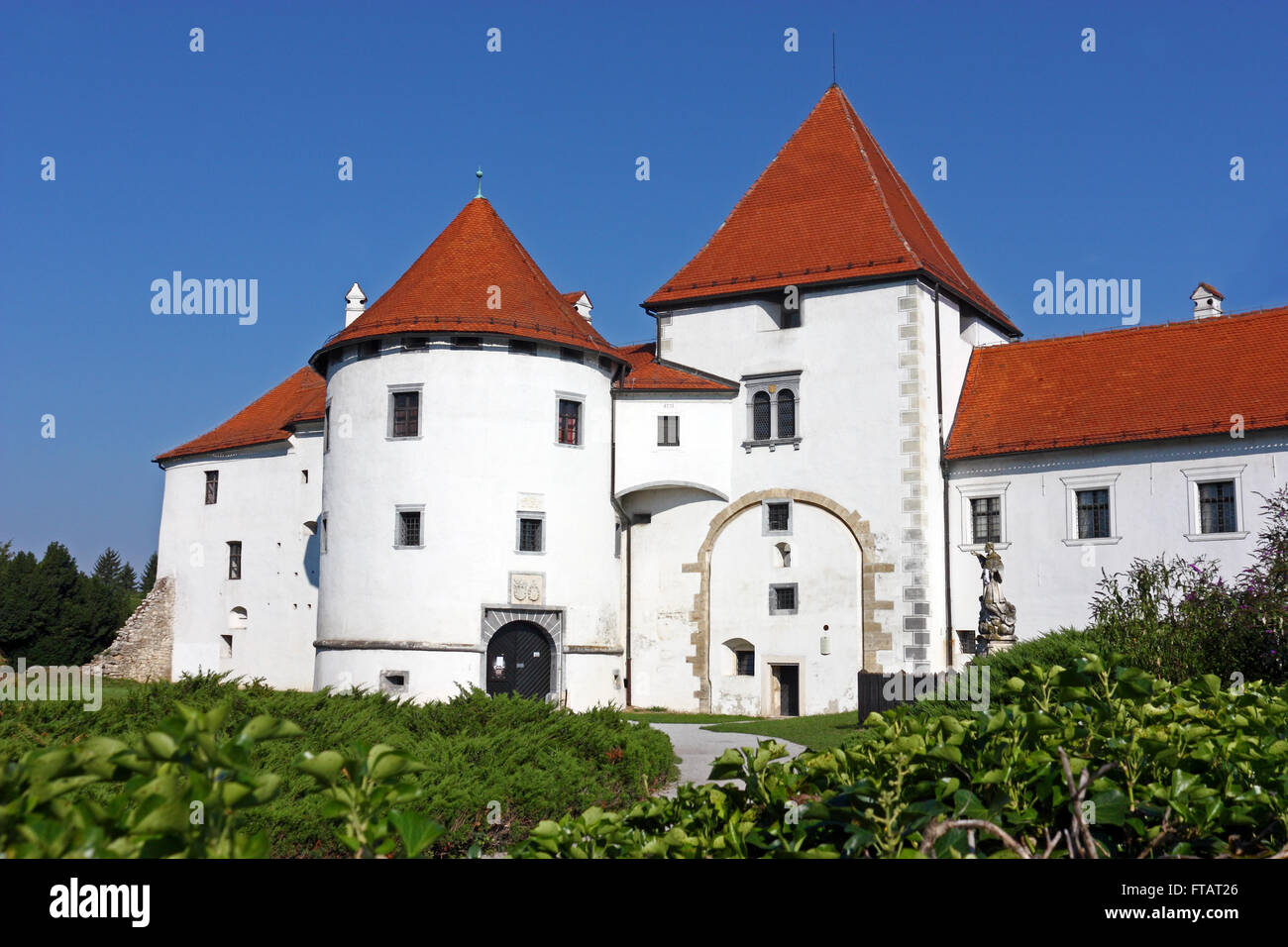 Varazdin castle in the Old Town, originally built in the 13th century ...