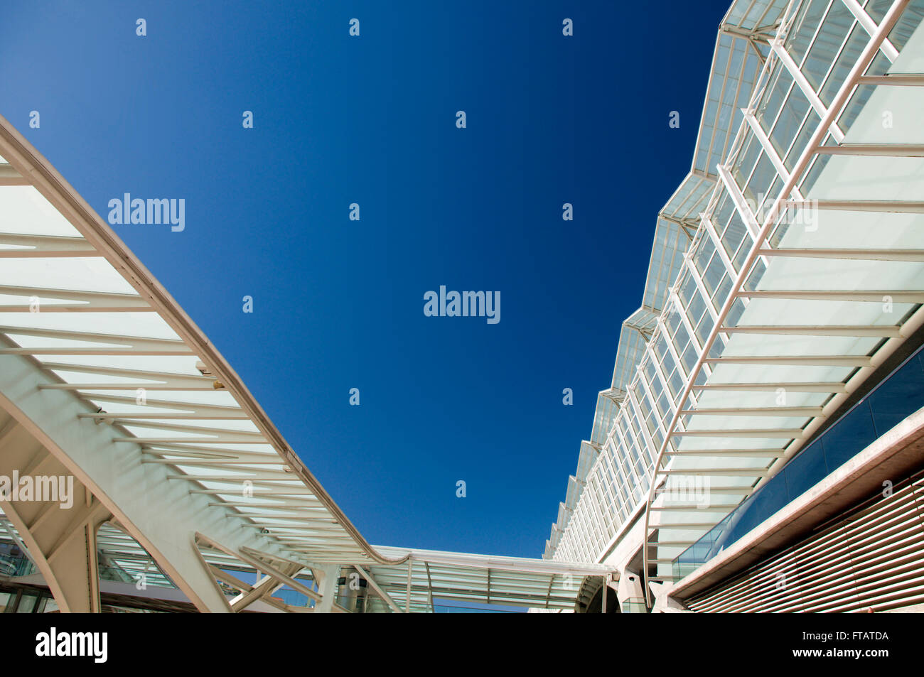 Futuristic roof construction against the sky Stock Photo - Alamy
