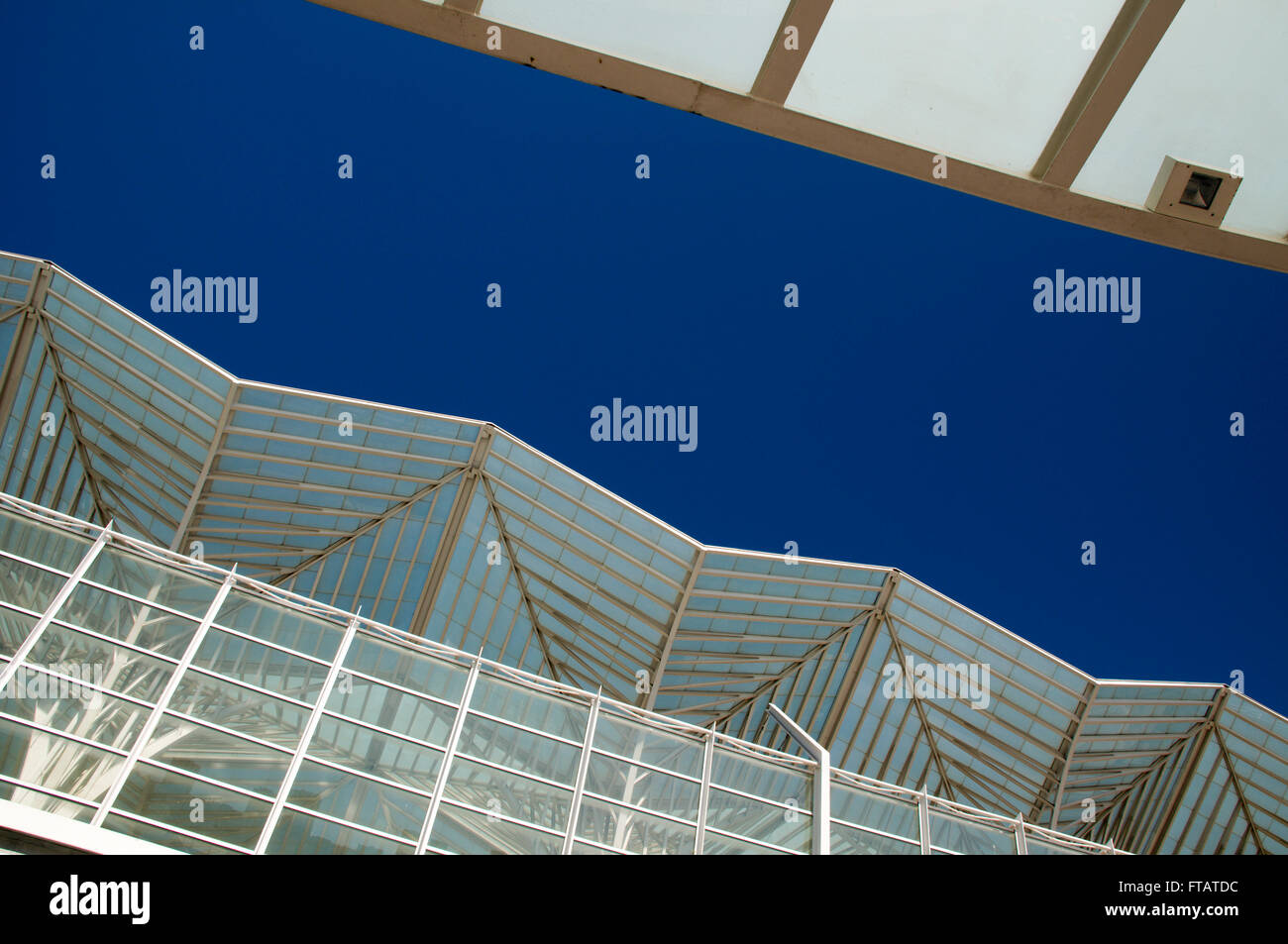 Futuristic roof construction against the sky Stock Photo - Alamy