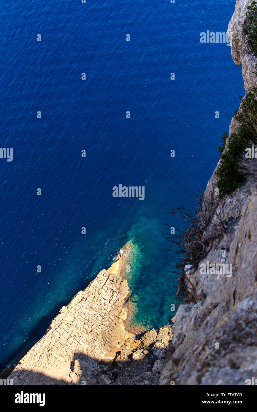 sharp cliff at the sea of Mallorca Stock Photo - Alamy