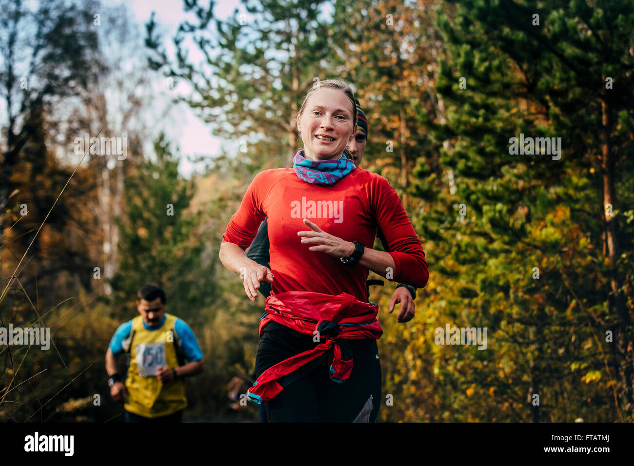 Girl running in the forest hi-res stock photography and images - Alamy