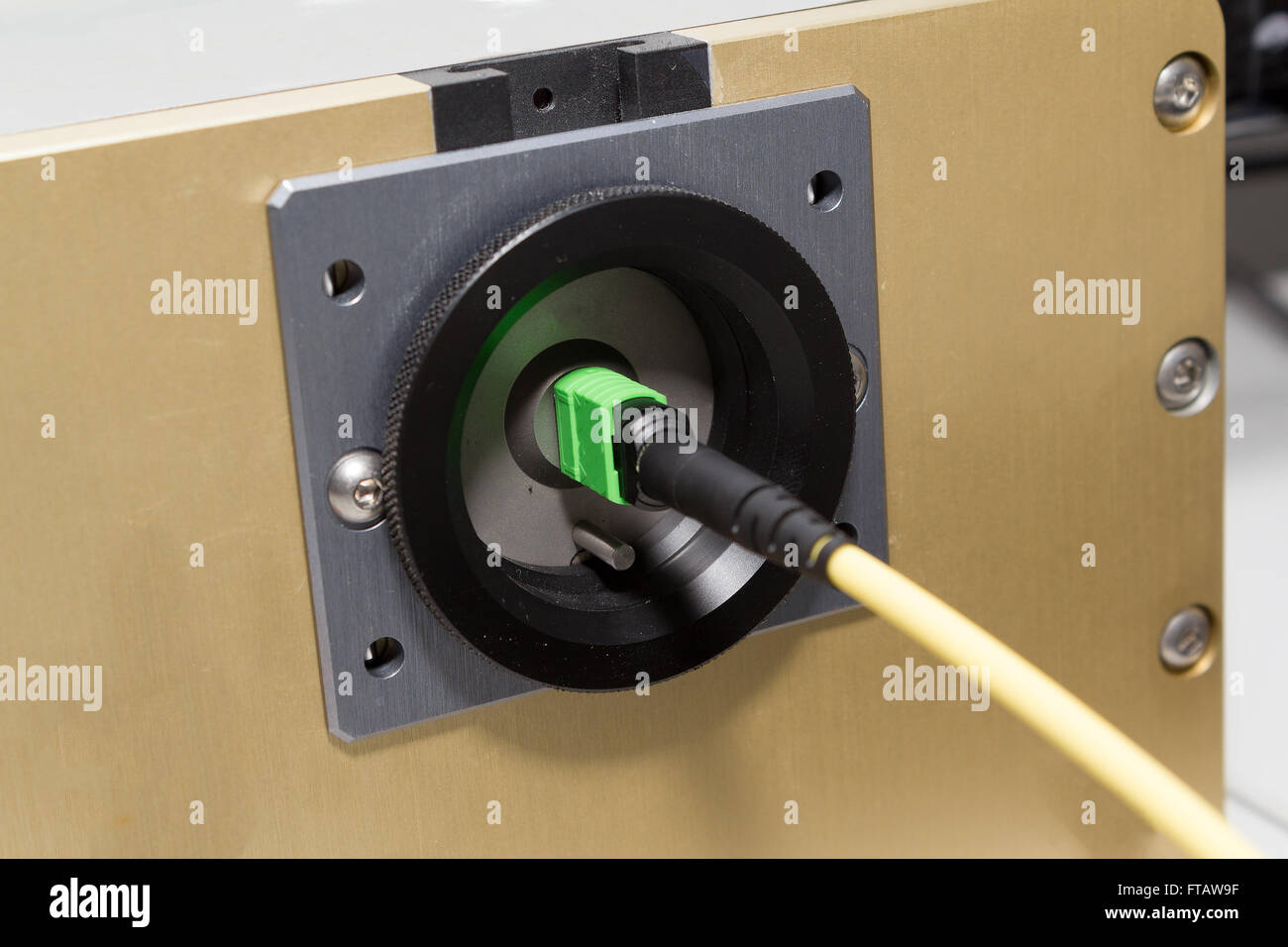 Modern fiber optic testing equipment - interferometer analyzer Stock ...