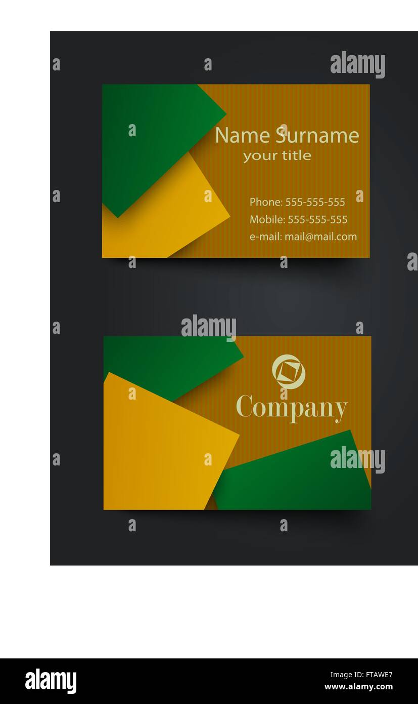 Modern simple light business card template Stock Vector Image & Art - Alamy