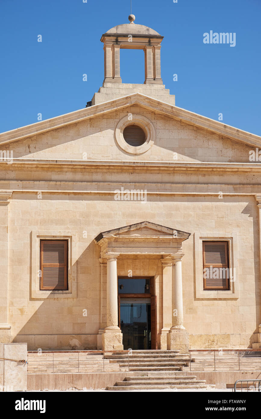 The facade of Malta Stock Exchange building, former Garrison Chapel ...