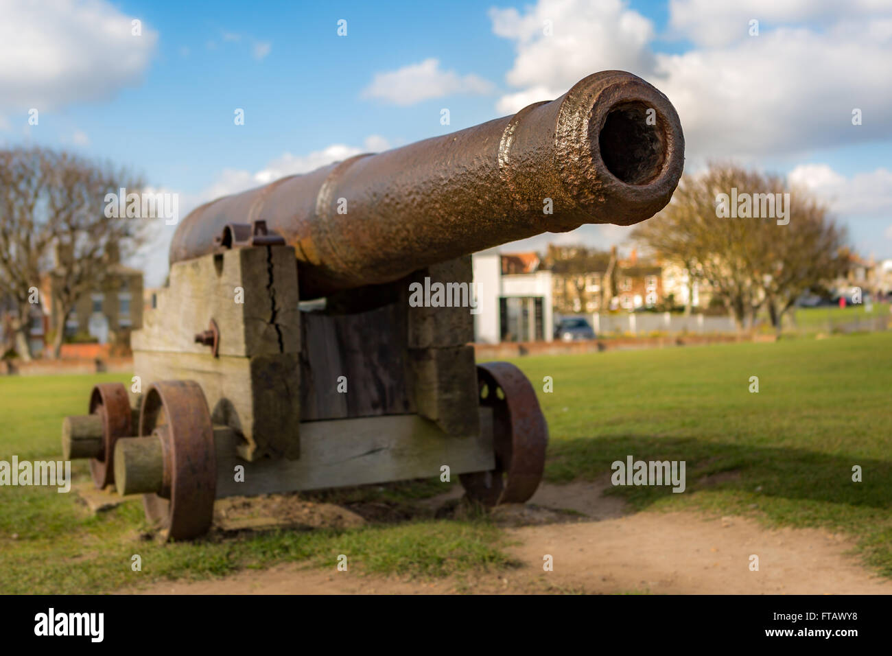 Southwold Beach Cannon Stock Photo - Alamy